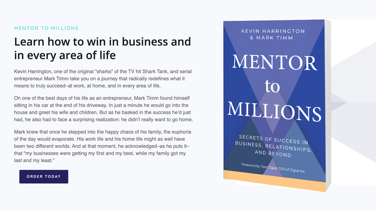 Mark Timm - Mentor to Millions Book